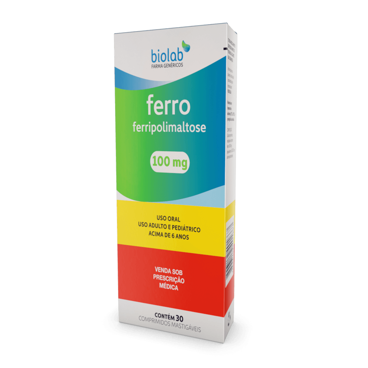 Ferro 100mg com 30 Comprimidos Biolab