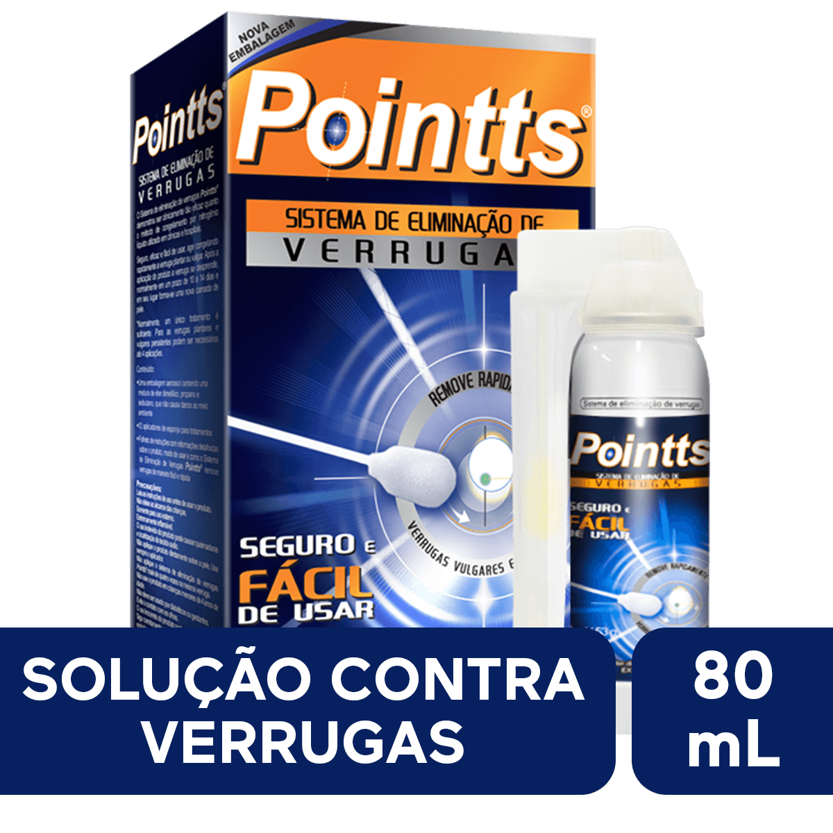 Pointts Solução Contra Verrugas com 12 Aplicações 80ml