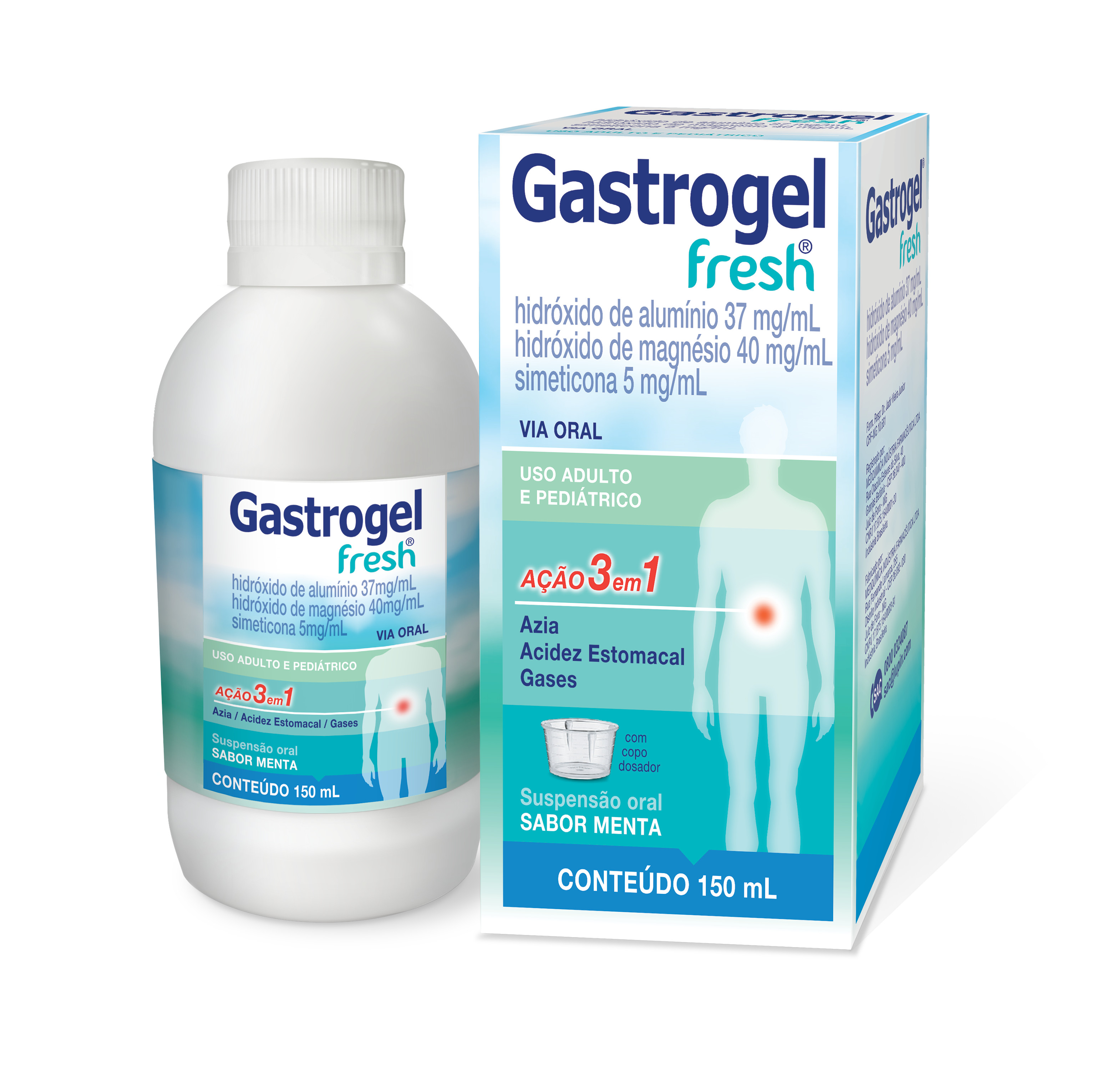 Gastrogel Fresh Suspensão Oral Menta 150ml