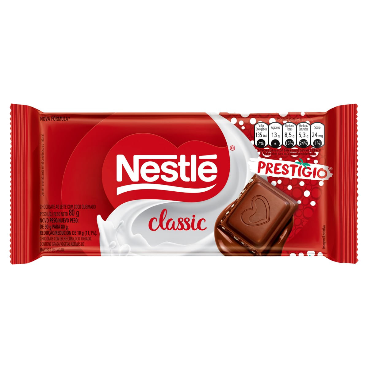 Chocolate Nestle Classic Prestígio Tablete 80g