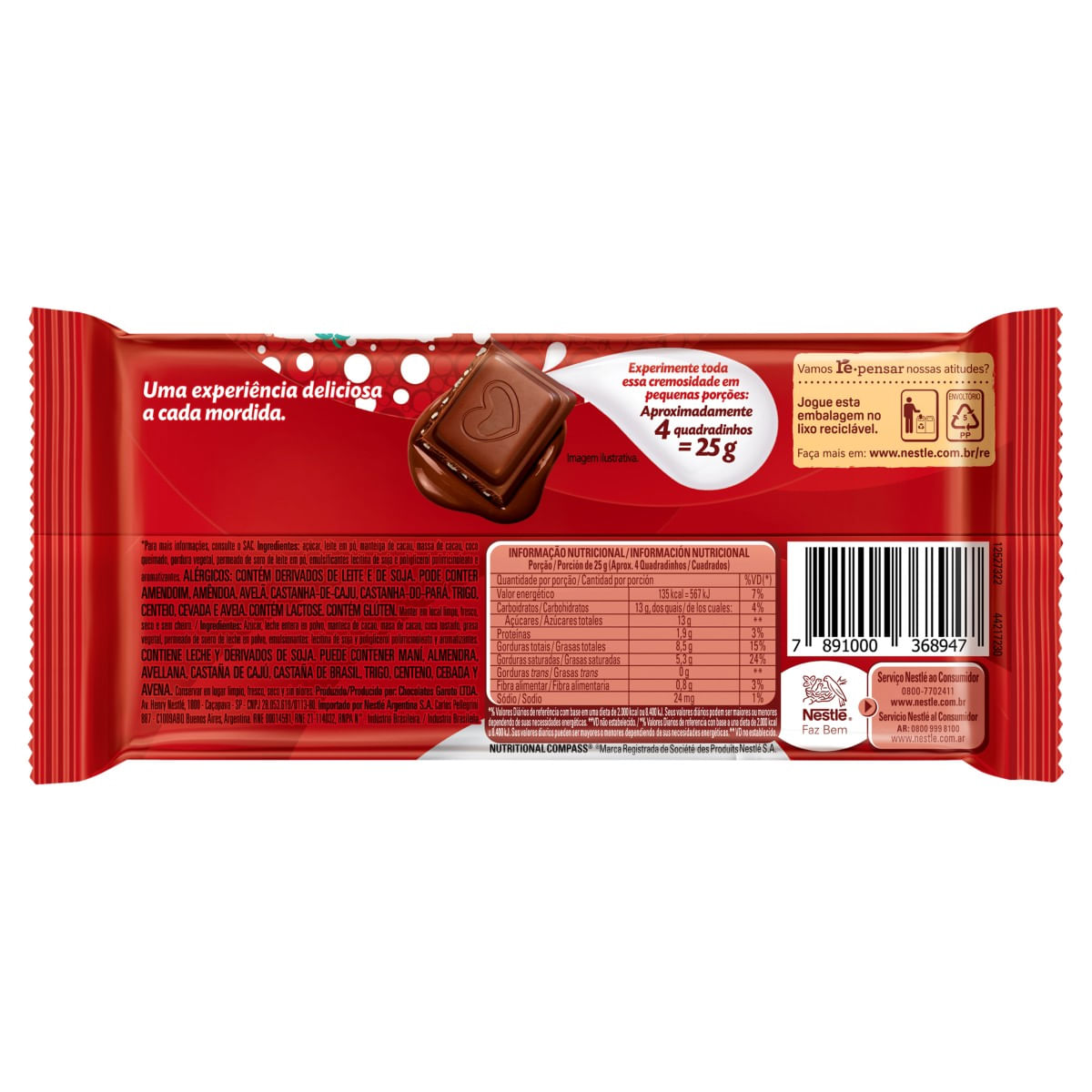 Chocolate Nestle Classic Prestígio Tablete 80g
