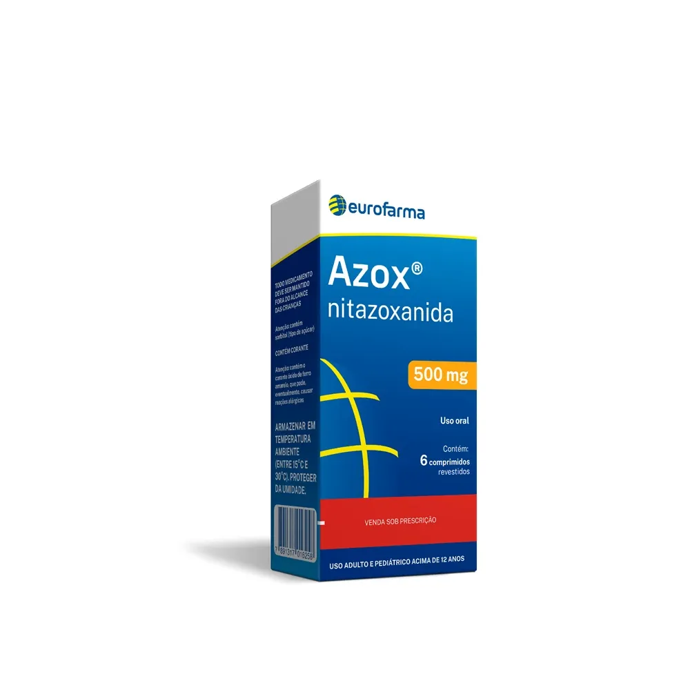 Azox 500mg Com 6 Comprimidos