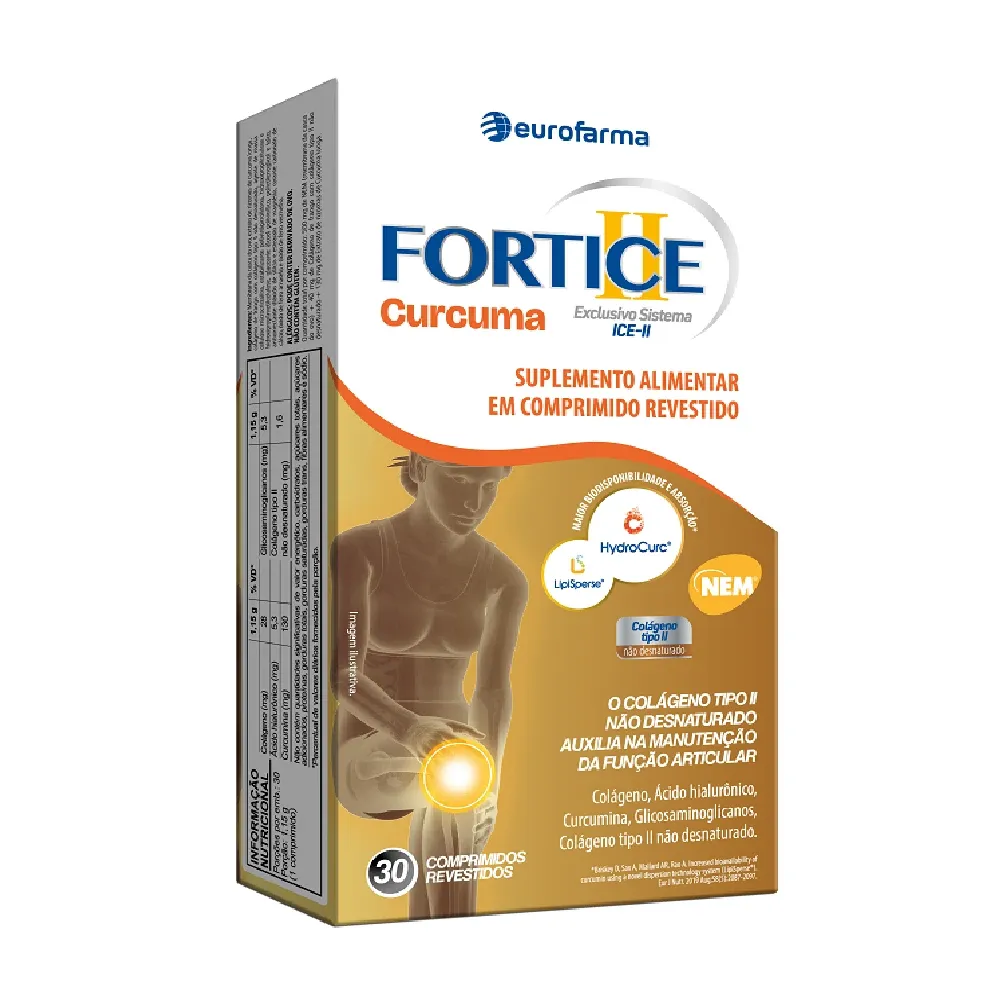 Fortice Curcuma com 30 comprimidos