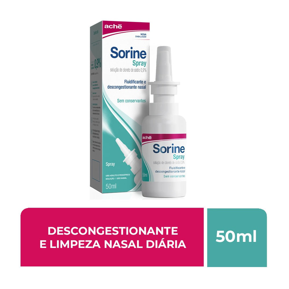 Sorine Jet 0,9% Solução Nasal Jato Contínuo 50ml