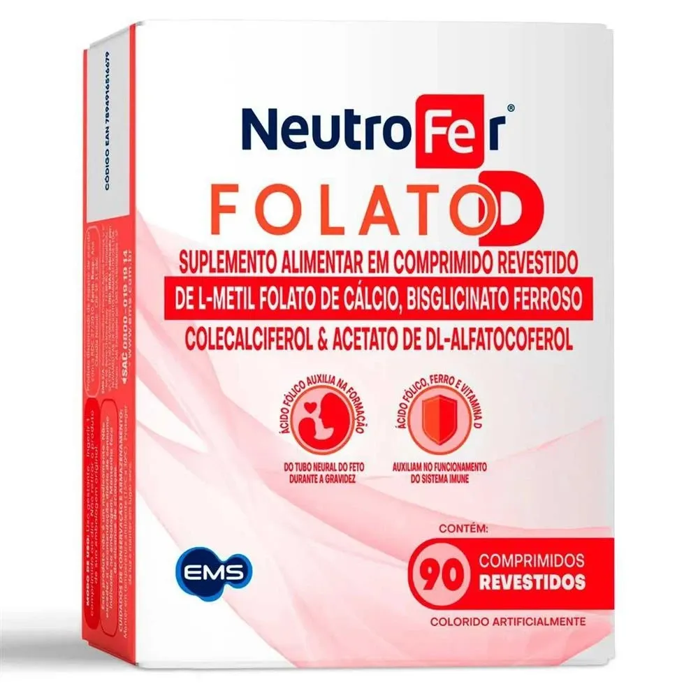 Neutrofer Folato D com 90 Comprimidos