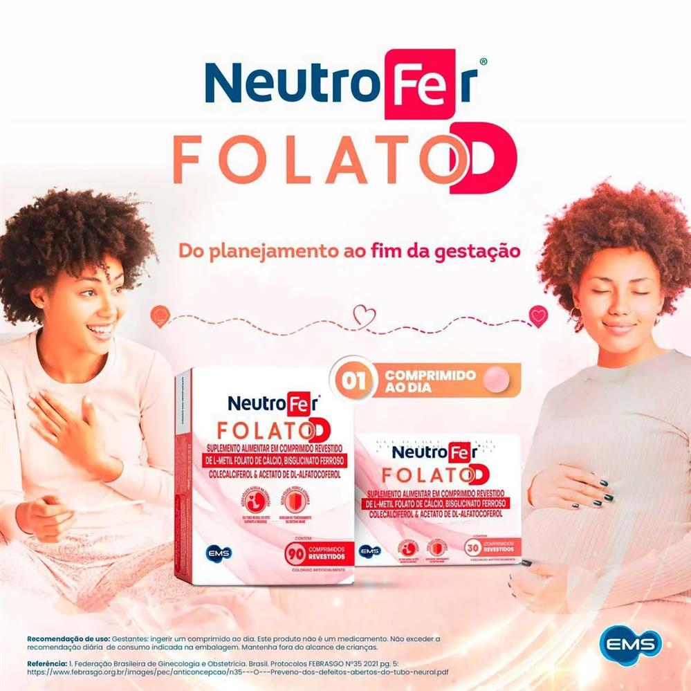 Neutrofer Folato D com 90 Comprimidos