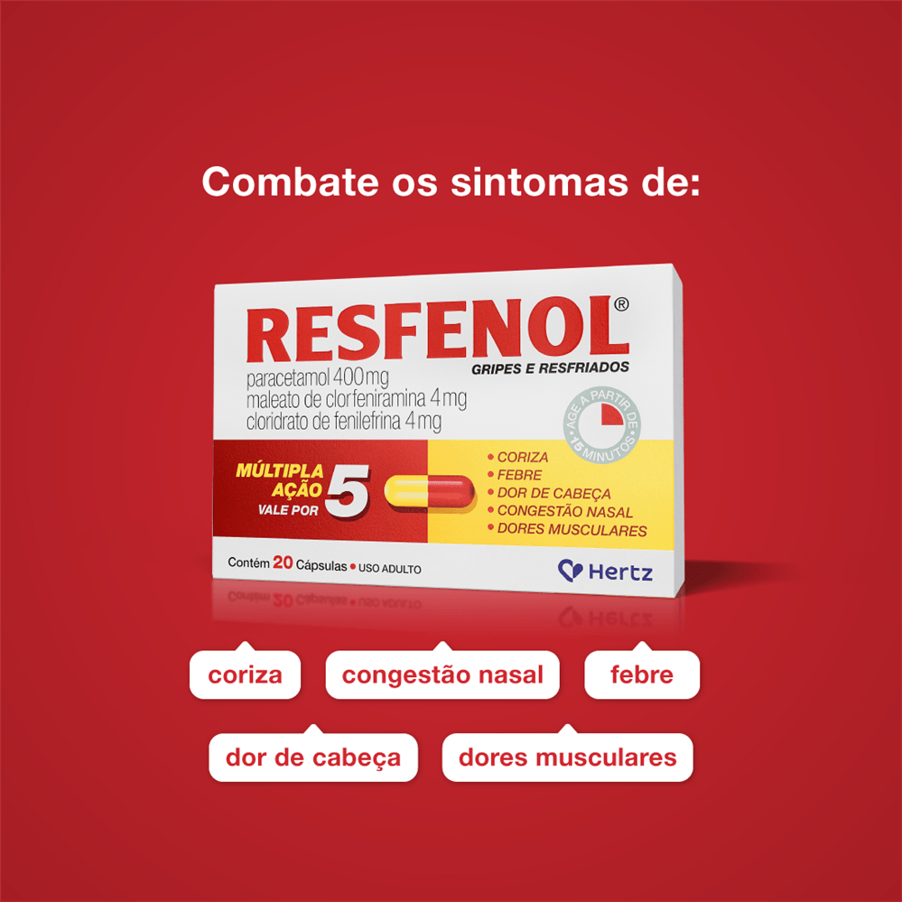 Resfenol Multipla Ação com 20 Cápsulas