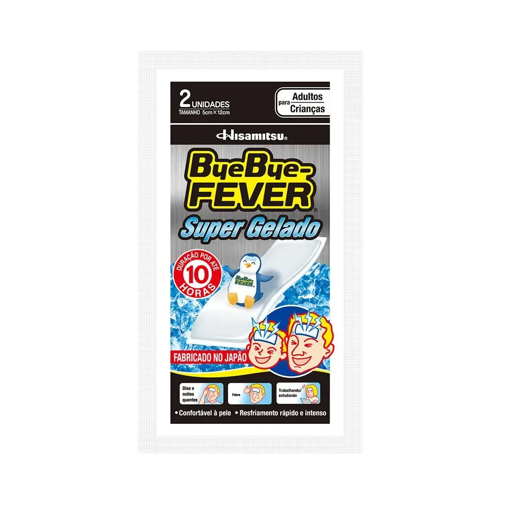 Adesivo para Febre Bye Bye Fever Super Gelado 2 Unidades