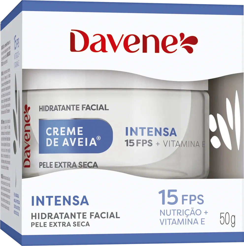 Hidratante Facial Davene Creme de Aveia Intensa FPS15 50g